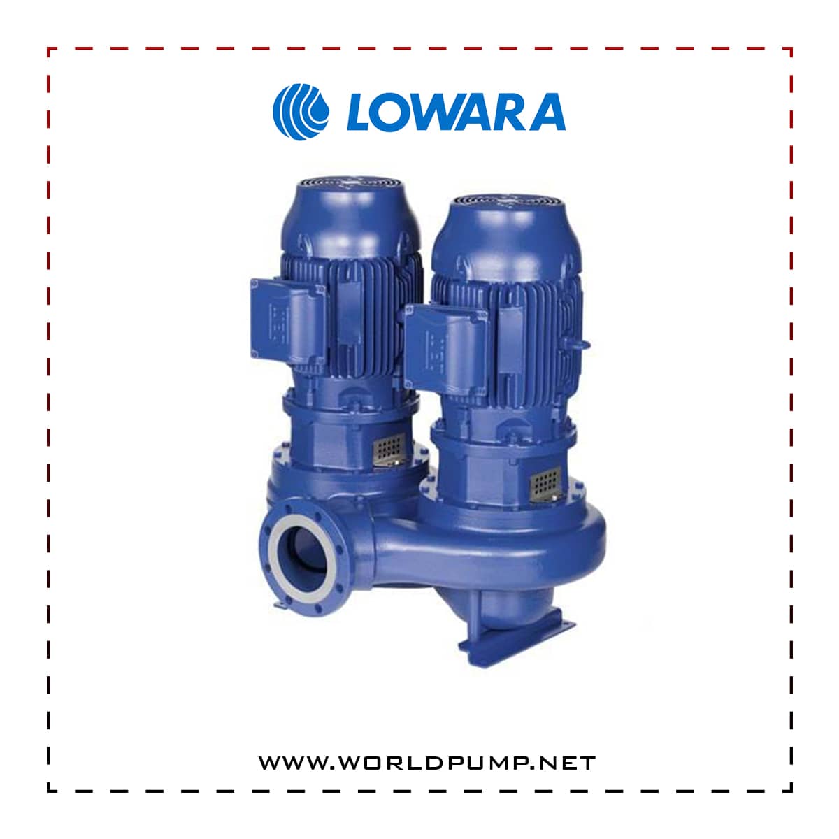 e-LNT Lowara In-line twin head pump - world pump store